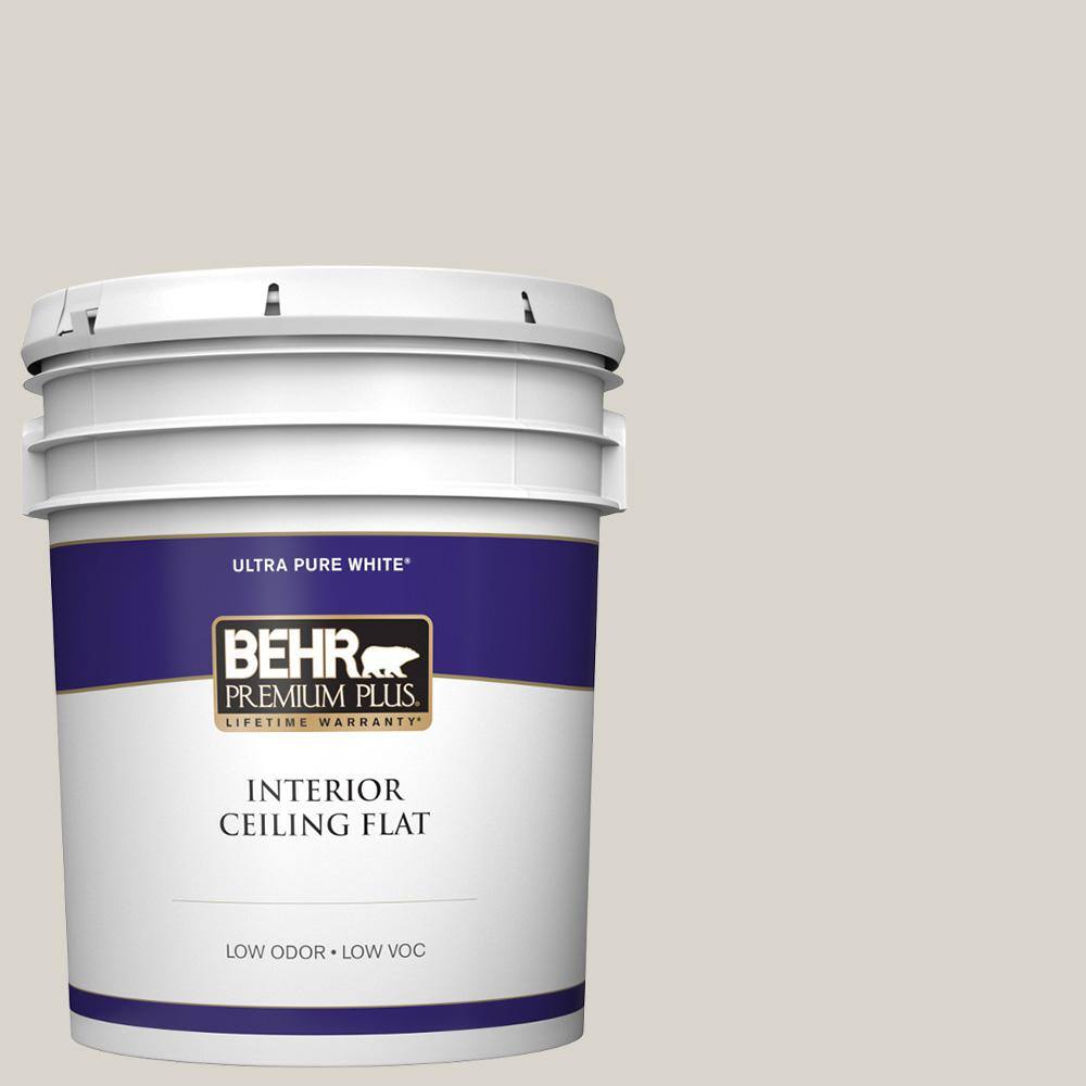BEHR PREMIUM PLUS 5 gal. #HDC-MD-21 Dove Ceiling Flat Interior Paint ...