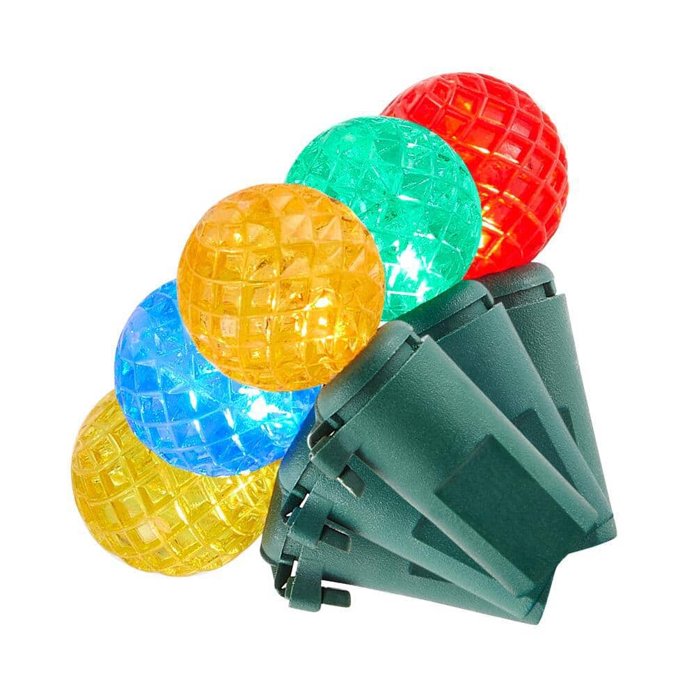 Home Accents Holiday 28 ft. 100-Light LED Faceted Sphere Multicolor ...