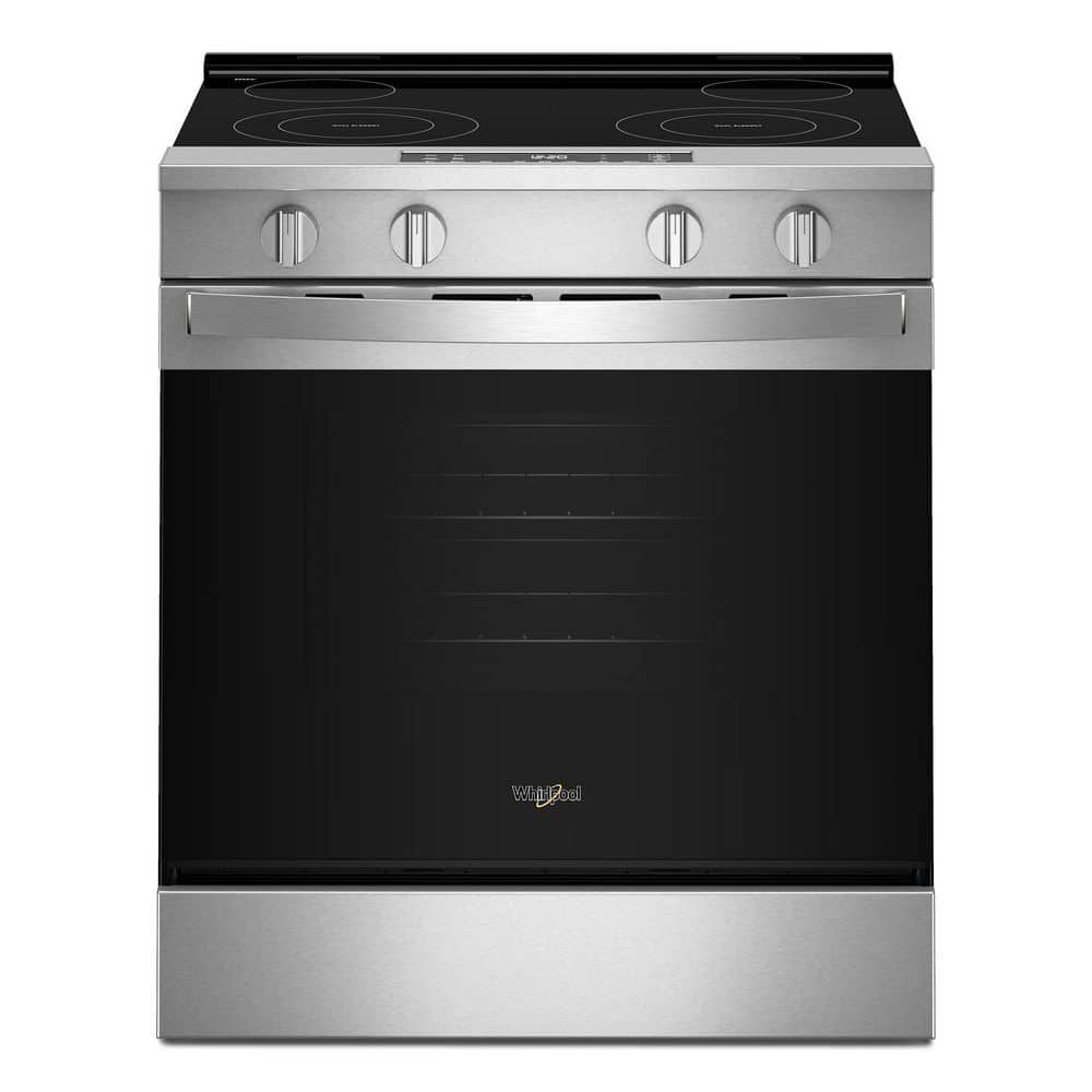 Whirlpool 30 in. 4-Element Slide-In Electric Range in Stainless Steel ...