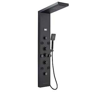 HOMEMYSTIQUE 5-in-1, 8-Jet Shower Panel Tower System with Rainfall ...