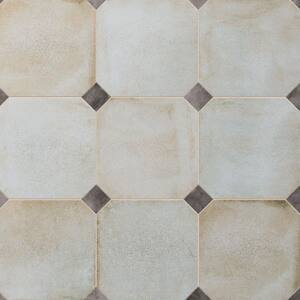 Merola Tile Laverton Octagon Beige with Taco Beige 8 in. x 8 in ...