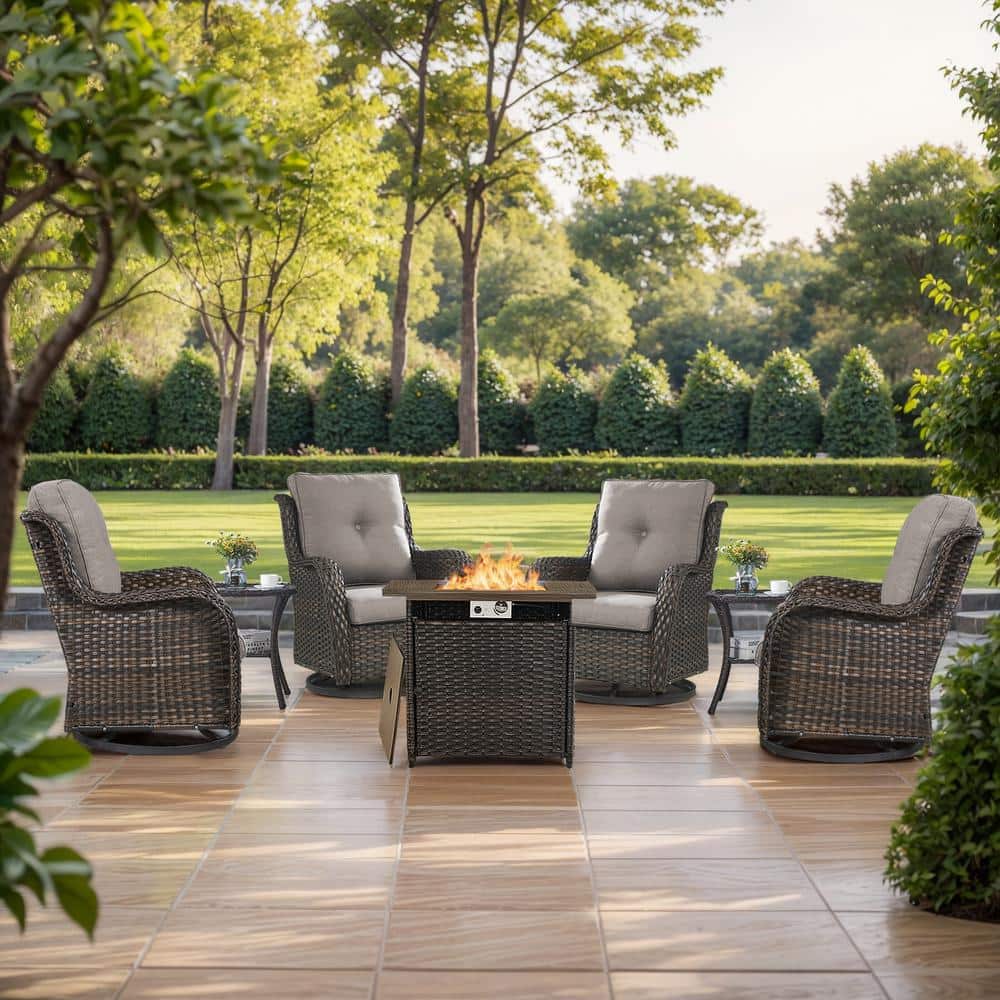 Have a question about moosprr 7-Piece Brown Wicker Fire Pit ...
