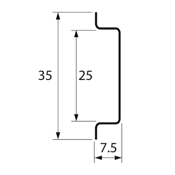ASI 1 m Length x 35 mm Width x 7.5 mm Height Steel Slotted Standard DIN ...