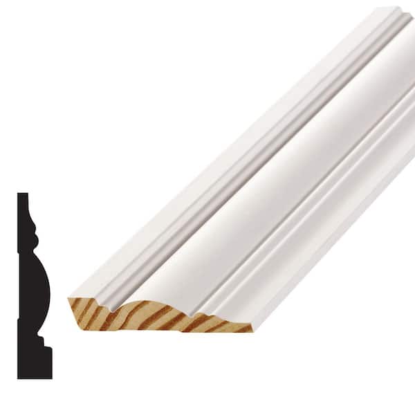 HOUSE OF FARA 11/16 in. D x 3-1/2 in. W x 90 in. L Primed Poplar Wood ...