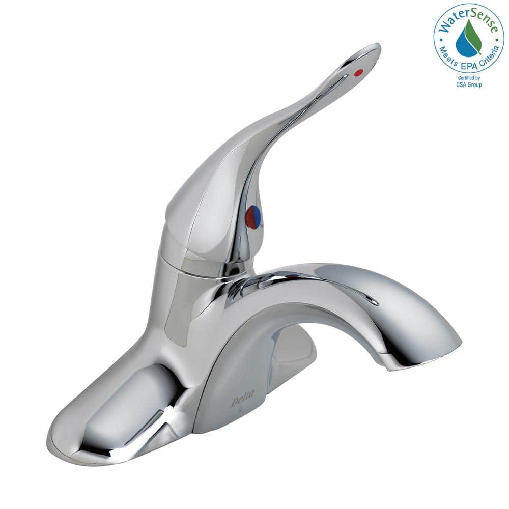Delta Commercial 4 in. Centerset Single-Handle Bathroom Faucet in ...