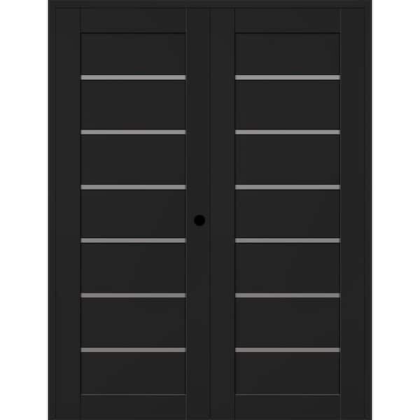 Belldinni Alba N 36 in. x 84 in. Left Hand Active 7-Lite Frosted Glass ...