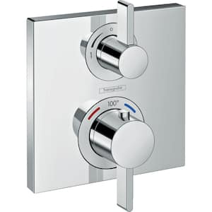 Hansgrohe Ecostat S 2-Handle Shower Trim Kit in Chrome Valve Not ...