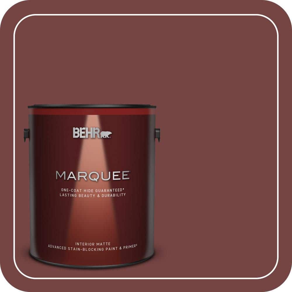 BEHR MARQUEE 1 gal. #S130-7 Cherry Cola Matte Interior Paint & Primer ...