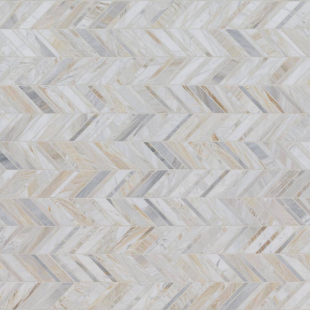 MSI Take Home Sample - Athena Gold Chevron 6 in. x 6 in. Honed Marble ...
