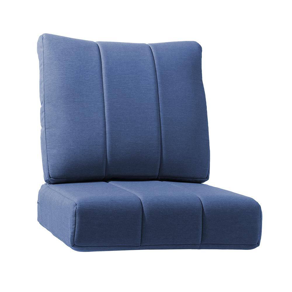 Pocassy Light Relax Blue 24 x 24 Outdoor 2-Piece Deep Seating Outdoor ...