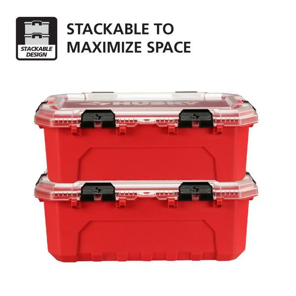 Husky 12-Gal. Professional Heavy Duty Waterproof Stackable Plastic ...