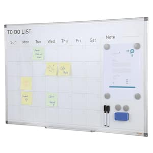 Afoxsos 24 in. x 48 in. Double-Sided Mobile Magnetic Dry Erase ...