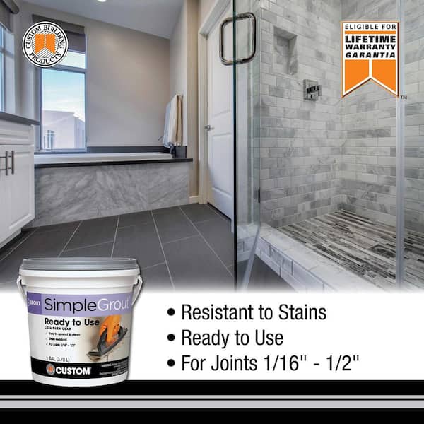 Custom Building Products SimpleGrout #640 Arctic White 1 qt. Pre-Mixed ...