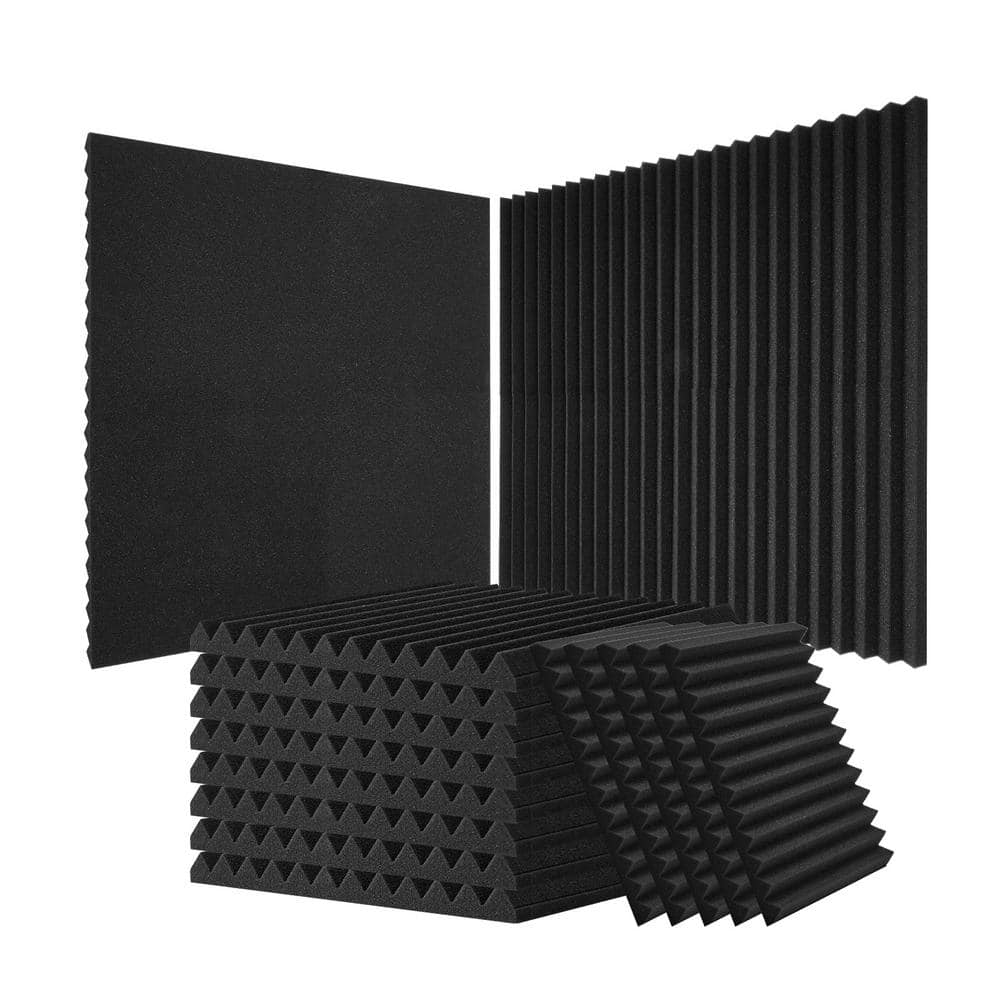 VEVOR Acoustic Foam Panels 52 Pack 12 x 12 x 1 in. High Density ...