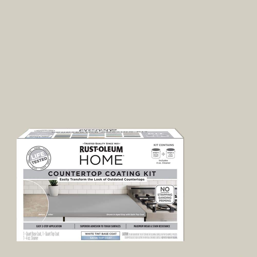 Rust-Oleum Home 1 qt. Cake Batter Satin Interior Countertop Paint Kit ...