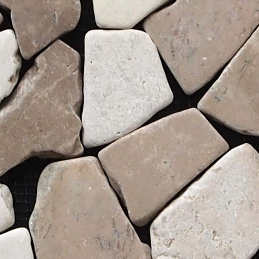 Reviews for TILE CONNECTION Fit Mosaic Tile Sample Color Tan and White ...