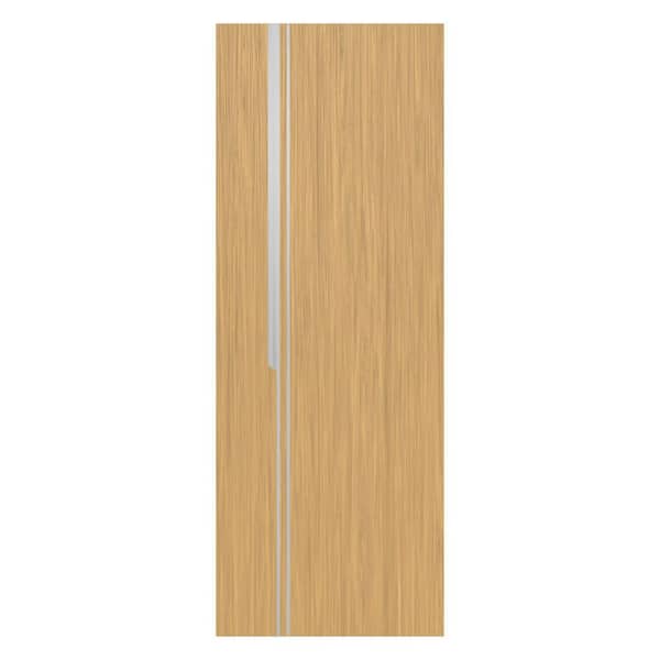 VILLAR HOME DESIGNS 18 in. x 84 in. Solid Core Sandy Oak Natural Wood ...