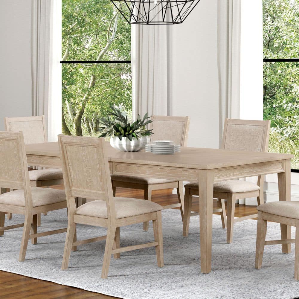 Furniture of America Billa 5-Piece Extendable Rectangular Light Oak ...