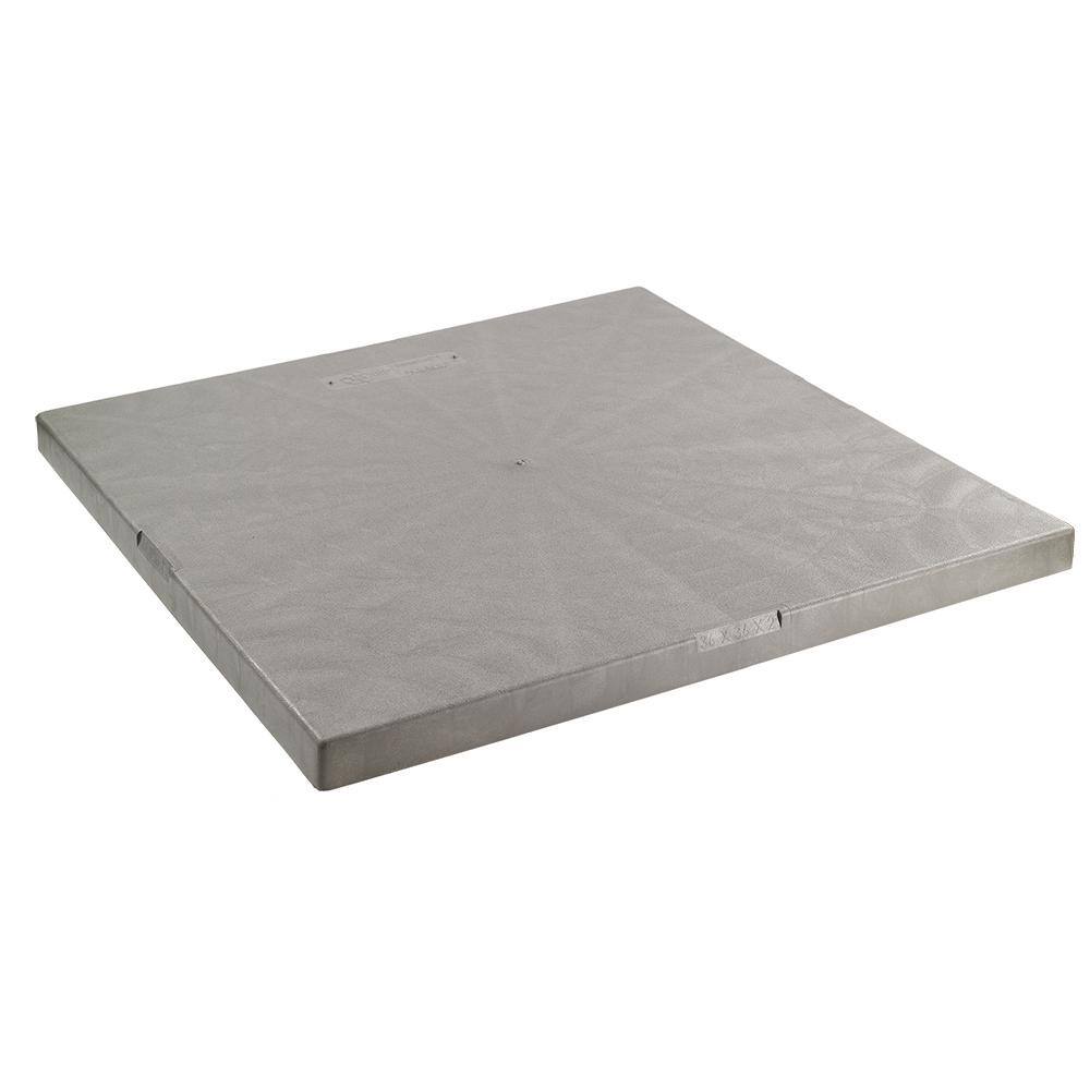 E Lite 40 in. x 40 in. x 3 in. E-Lite Plastic Condensing Unit Pad ...