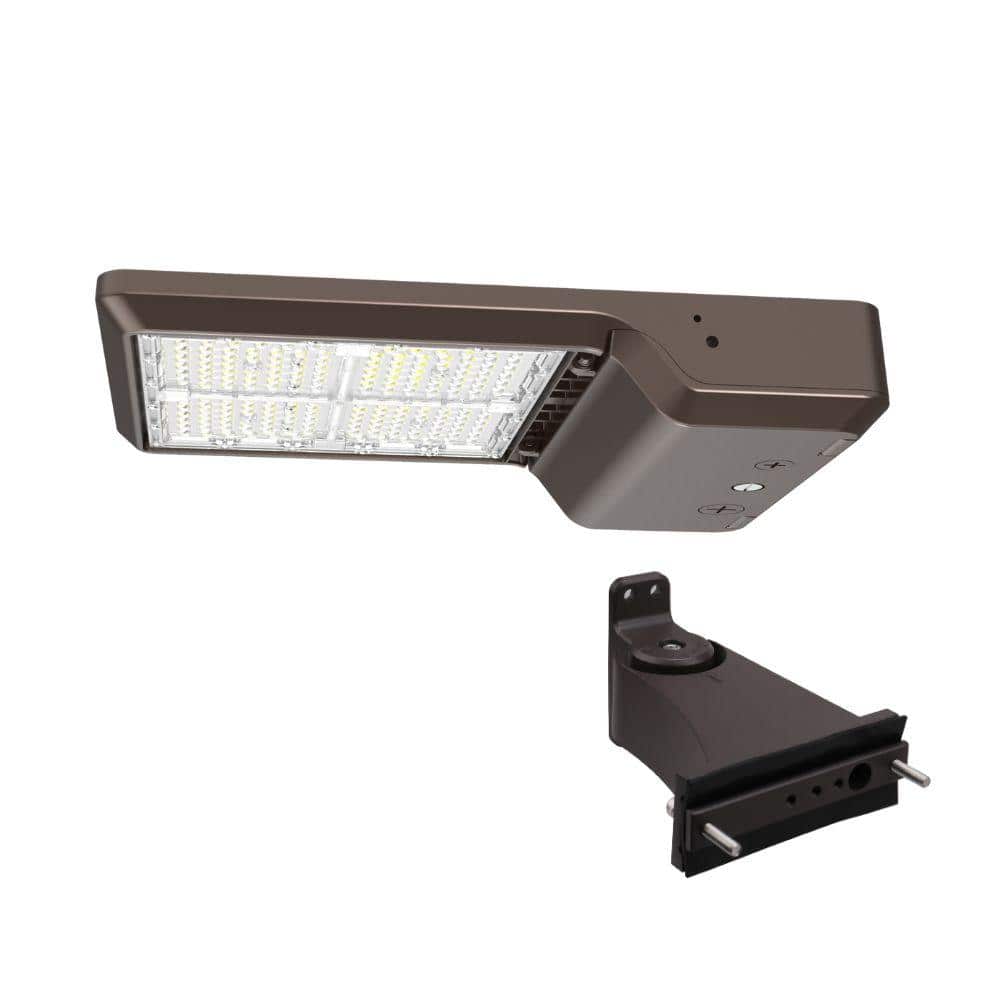 ETI LIGHTING 400-Watt Equivalent Integrated LED Bronze Area Light with ...