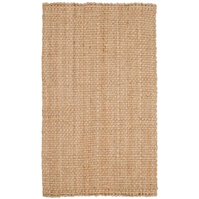 SAFAVIEH Natural Fiber Beige 2 ft. x 5 ft. Solid Runner Rug NF747A-25