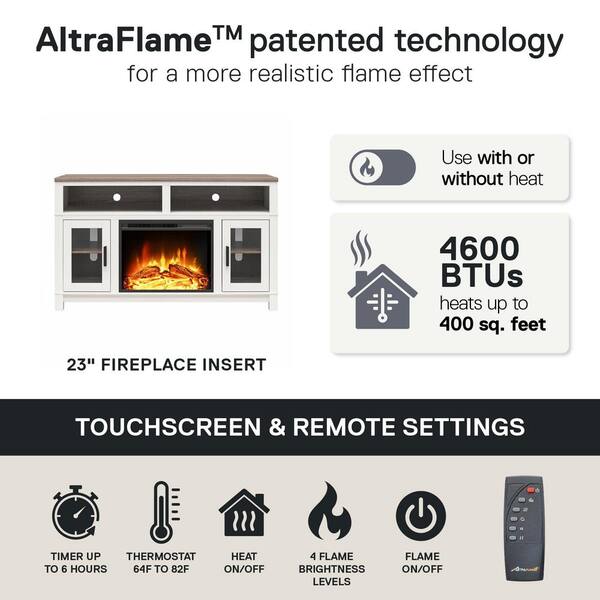 Have a question about Ameriwood Home Carver White Electric Fireplace 60 in. TV Stand Pg 2 The Home Depot