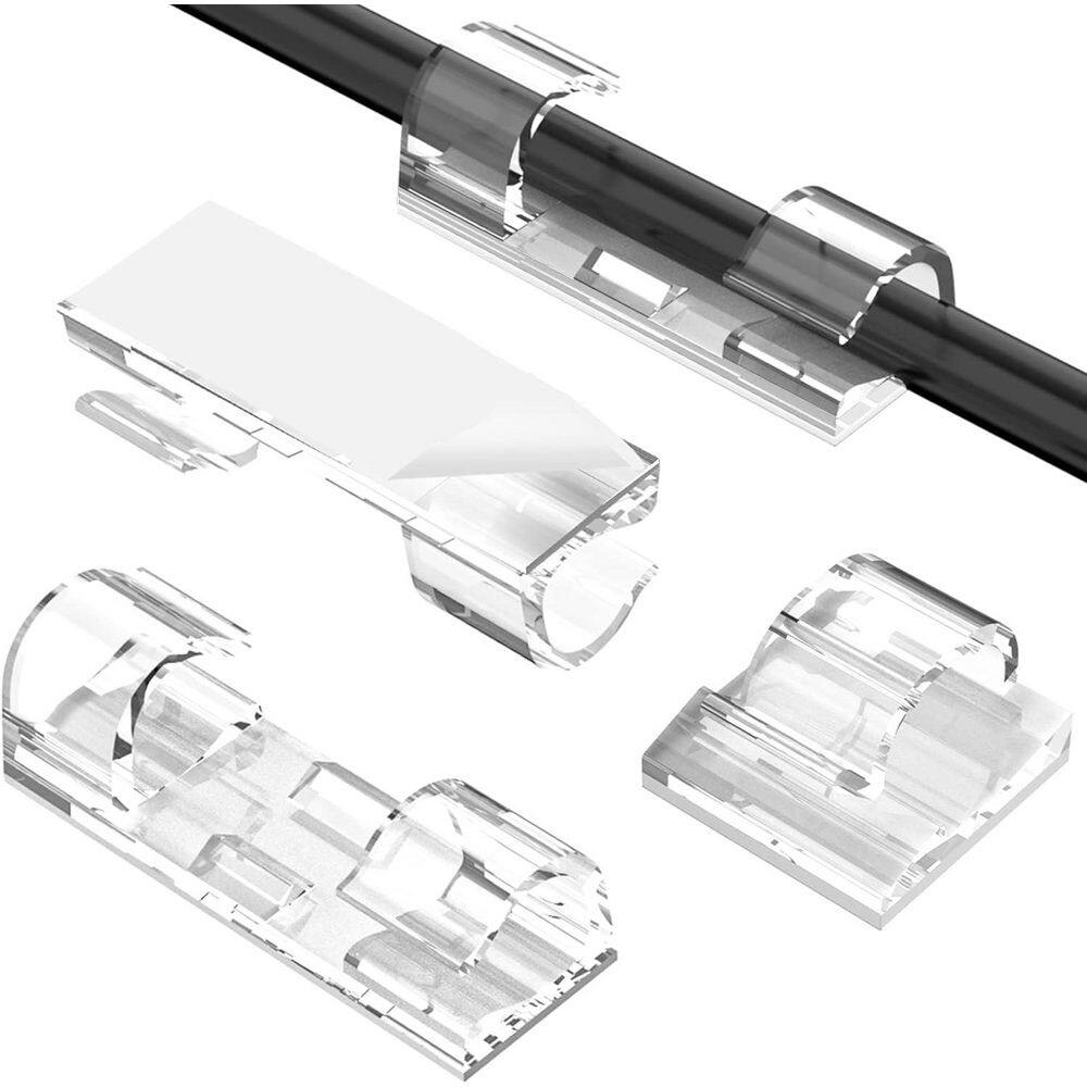 Yichuhaoxi Adhesive Cable Clips Clear 40PCS M Upgraded Wire Holders Strong Cord Organizer for ...