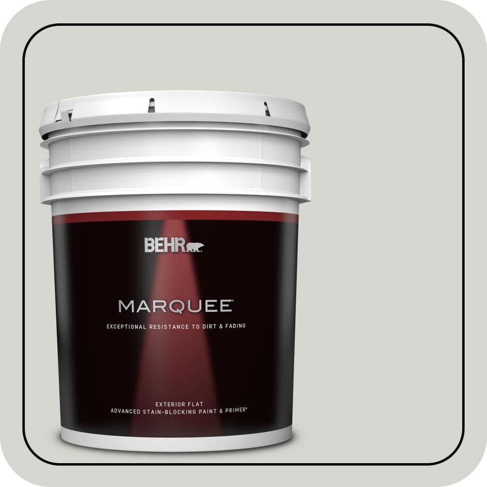 BEHR MARQUEE 5 gal. #T17-01 Close Knit Flat Exterior Paint & Primer ...