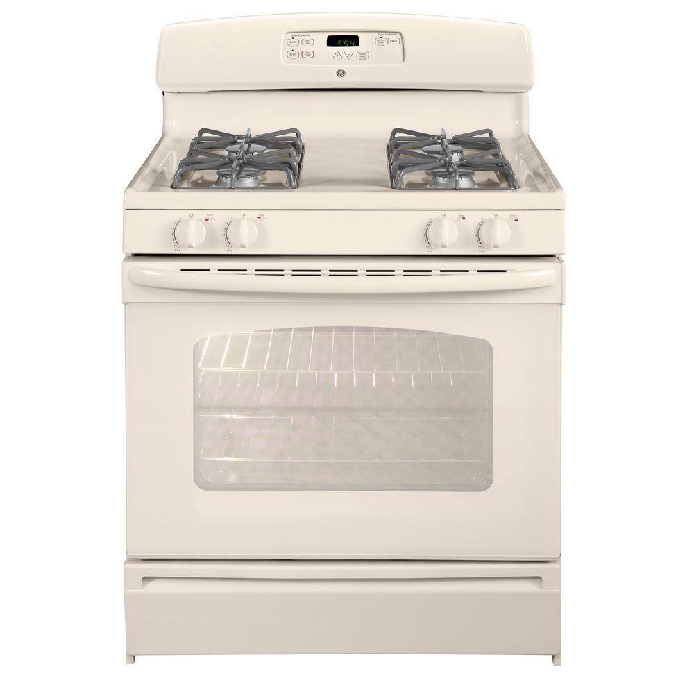 GE 4.8 cu. ft. Gas Range in Bisque on Bisque JGBS18DETCC - The Home Depot