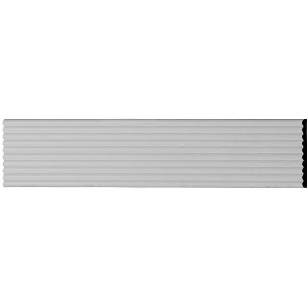 Ekena Millwork SAMPLE - 3/8 in. x 12 in. x 4 in. Urethane Fluted Panel ...
