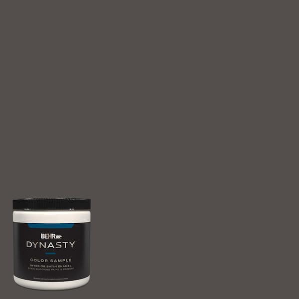 BEHR DYNASTY 8 oz. #PPU24-02 Berry Brown Satin Enamel Stain-Blocking ...