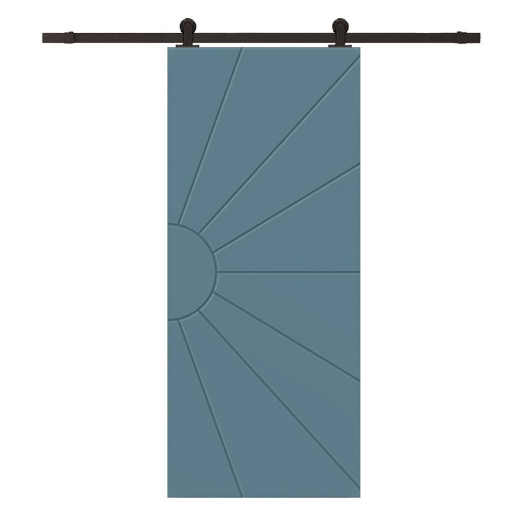 CALHOME 30 in. x 84 in. Dignity Blue Stained Composite MDF Paneled ...