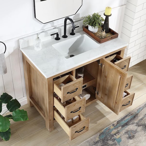 ROSWELL Javier 42 in. W x 22 in. D x 33.9 in. H Single Sink ROSWELL Javier 42 in. W x 22 in. D x 33.9 in. H Single Sink