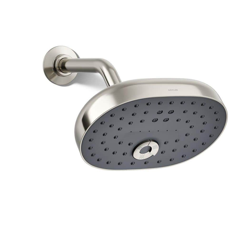 KOHLER Statement 3-Spray Patterns 7.94 in. Wall Mount Fixed Showerhead ...