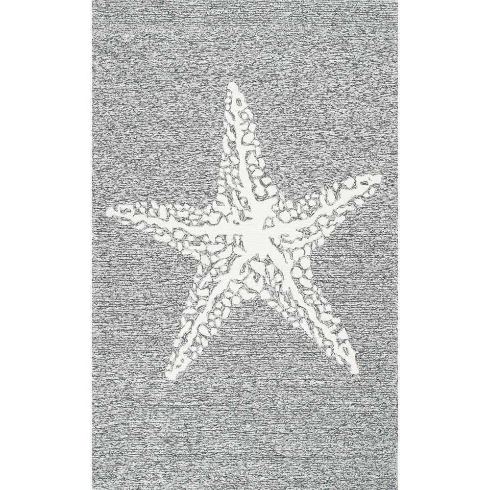 nuLOOM Airelibre Starfish Gray 6 ft. x 9 ft. Indoor/Outdoor Patio Area ...