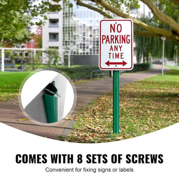 Sign Posts 10 Pack 6-Foot U-Channel Steel - Green Coated Heavy Duty ...