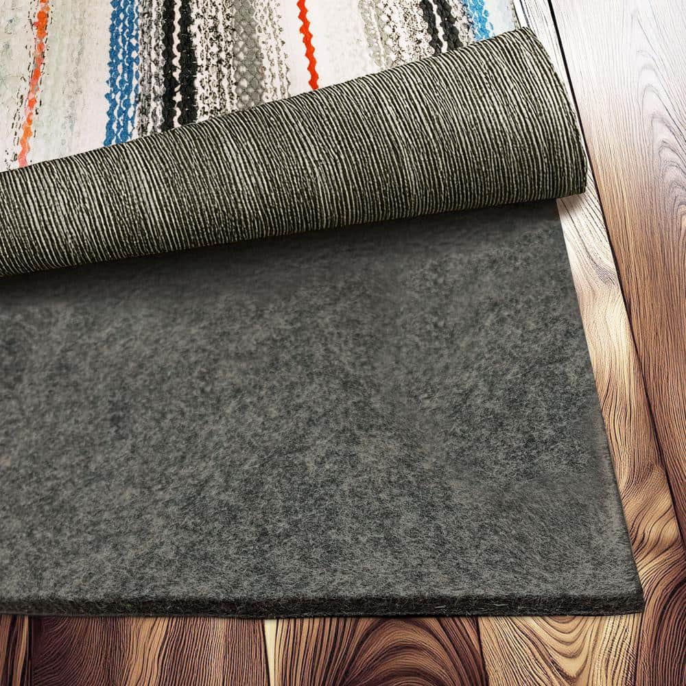Nevlers 8 ft. x 10 ft. TPO Coated Felt Non-Slip Rug Pad - 0.25" Thick ...