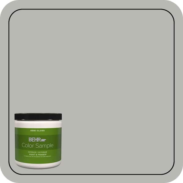 BEHR PREMIUM PLUS 8 oz. #PPU18-11 Classic Silver Semi-Gloss Interior ...