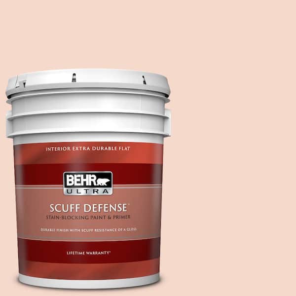 BEHR ULTRA 5 gal. #M190-1 Pink Sea Salt Extra Durable Flat Interior ...