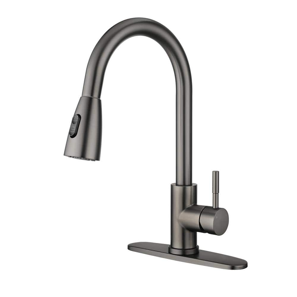 IVIGA Stainless Steel Single Handle Pull Down Sprayer Kitchen Faucet ...