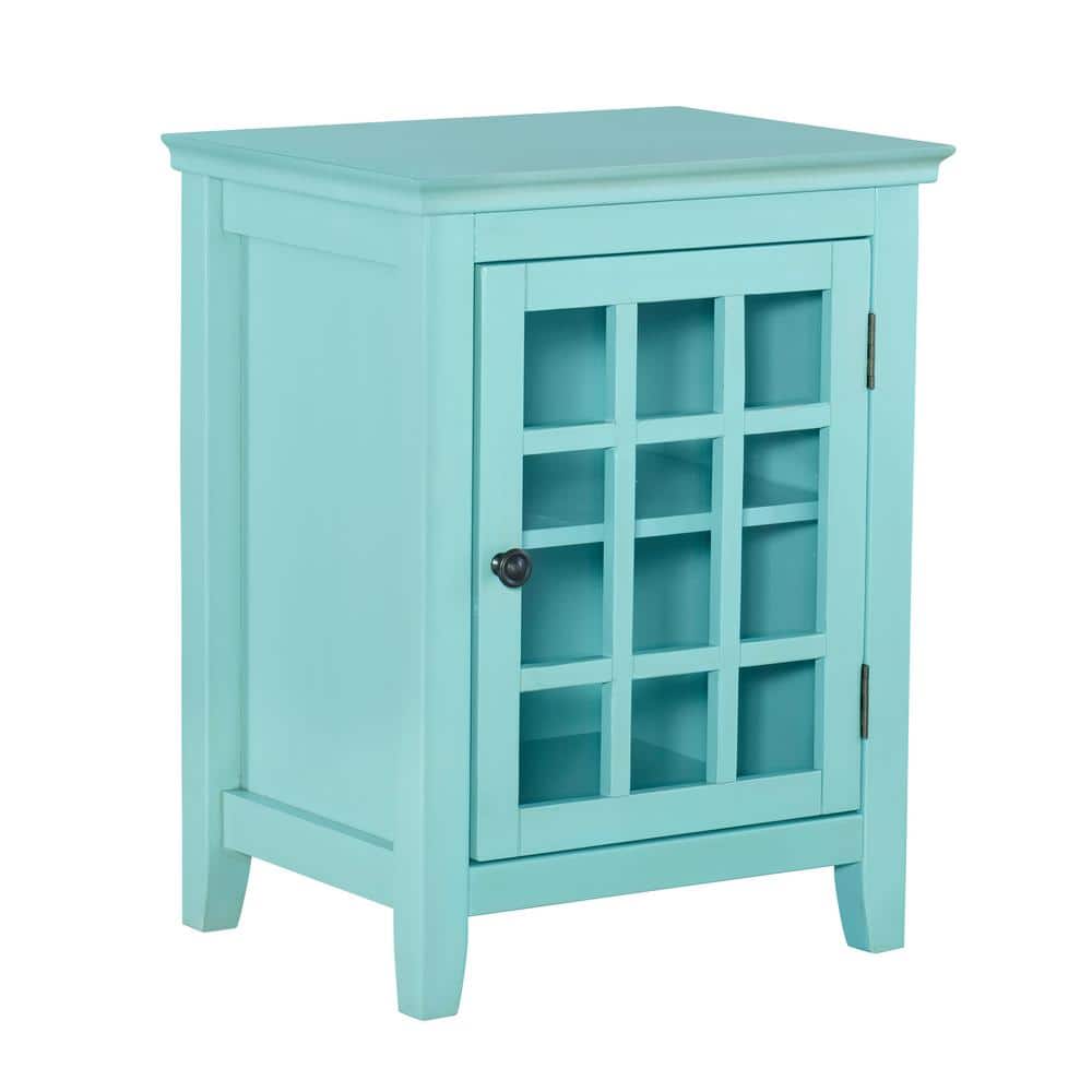 Linon Home Decor Largo Antique Turquoise Storage End Table-650201TRQ01U ...