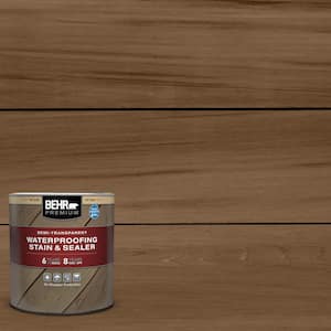 BEHR PREMIUM 1 qt. #ST-103 Coffee Semi-Transparent Waterproofing ...