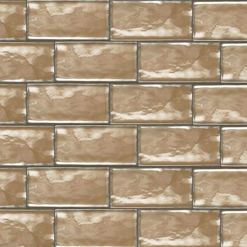 Daltile Structured Effects 3 in. x 6 in. Glazed Ceramic Balanced Taupe ...