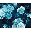 OhPopsi Blue Roses Wall Mural WALS0296 - The Home Depot