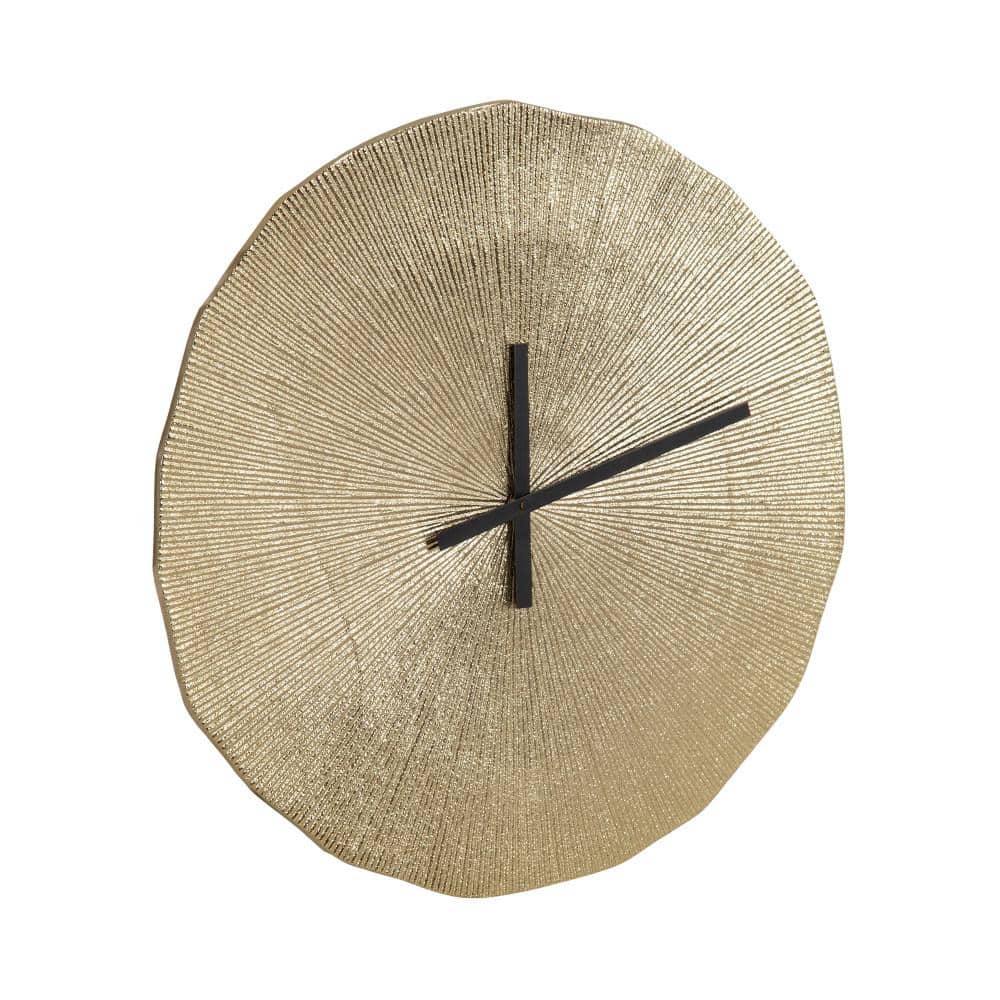 Kate and Laurel Sancia Gold Metal Analog Wall Clock 229092 - The Home Depot