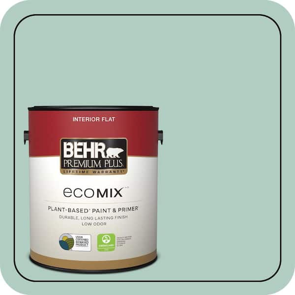 BEHR PREMIUM PLUS 1 gal. #M430-3 Wintergreen Dream Flat EcoMix Plant ...