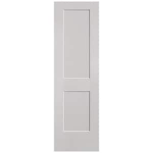 Masonite 24 in. x 80 in. 2-Panel Logan Single Bore Solid Core Silver ...