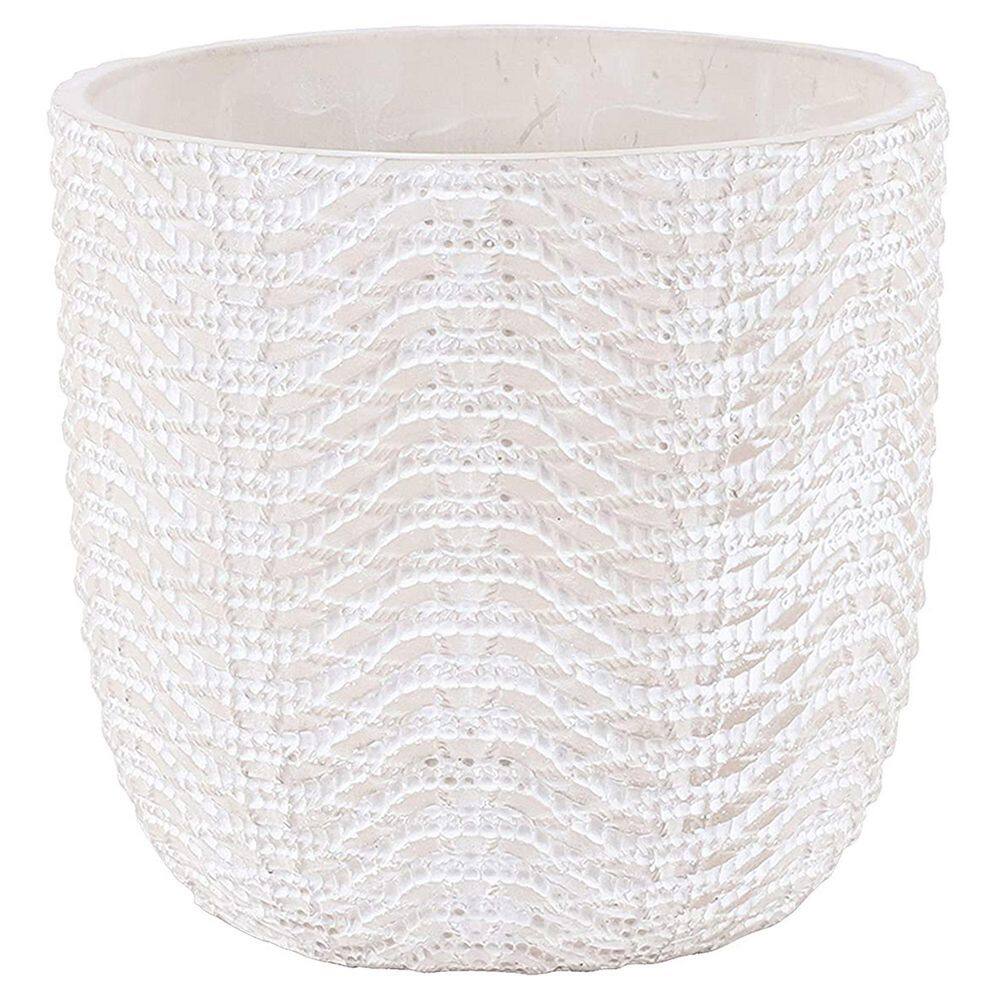 5.3 in. Timeless Ceramic Round Plant Pot with Drainage, Ocean Waves ...