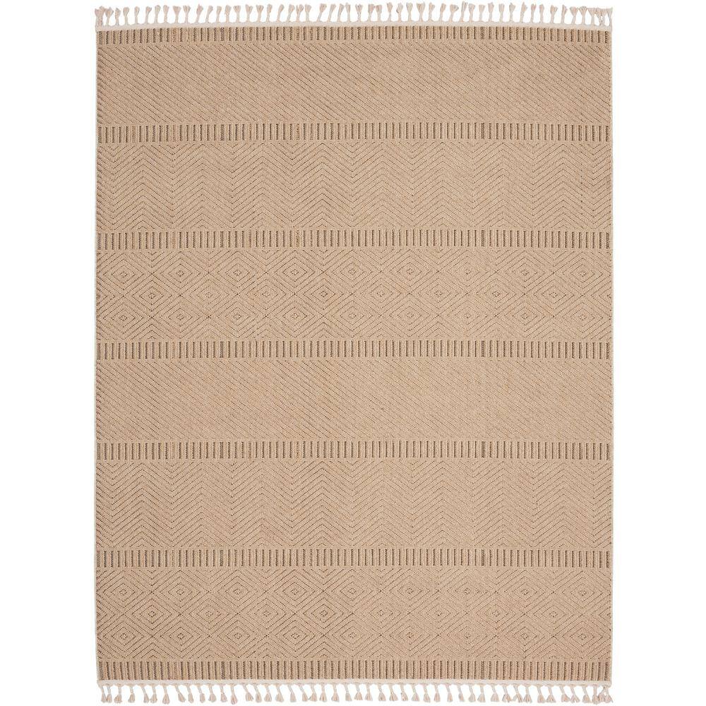 Nourison Paxton Mocha 8 ft. x 11 ft. Geometric Contemporary Area Rug ...