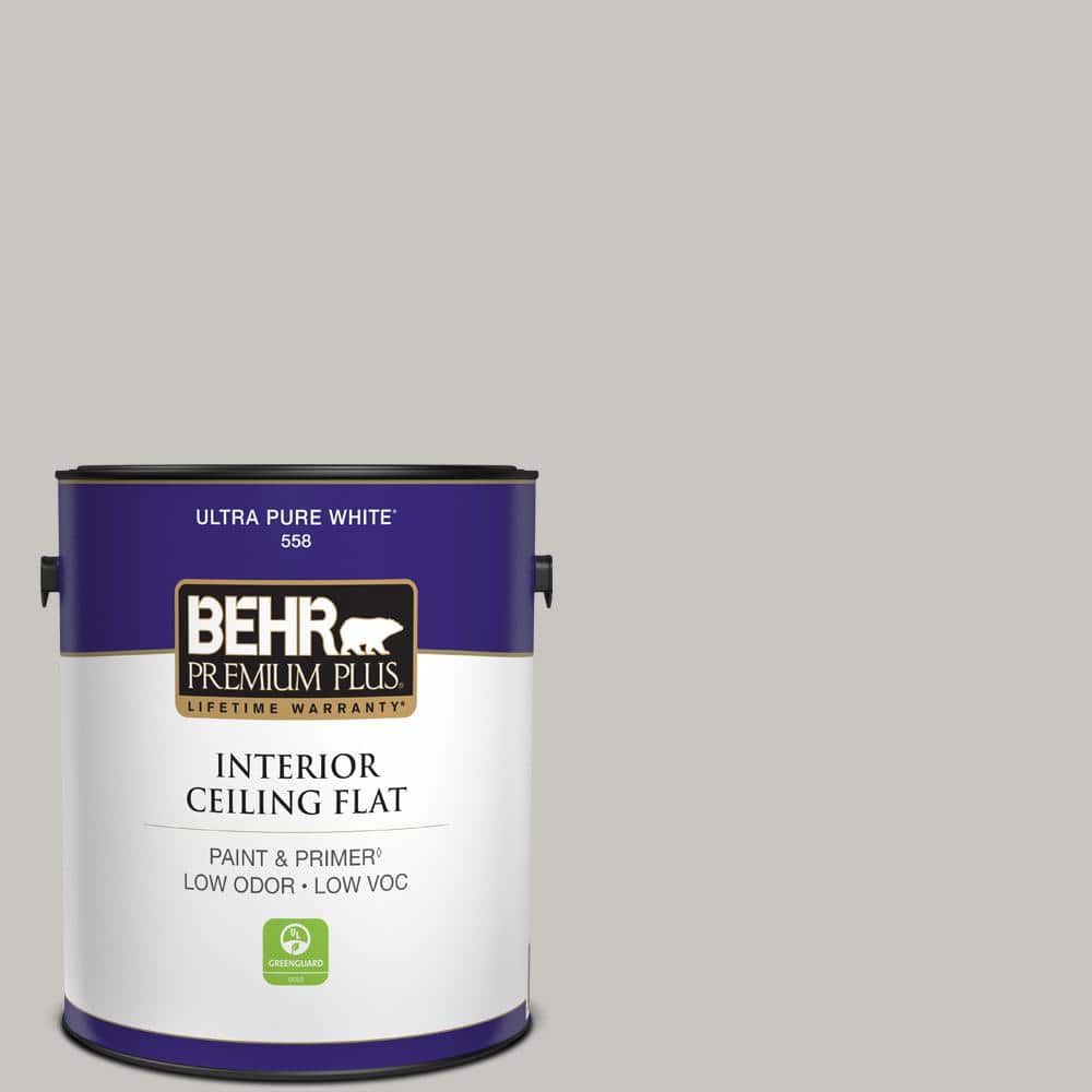 BEHR PREMIUM PLUS 1 gal. #PPU24-16 Titanium Ceiling Flat Interior Paint ...